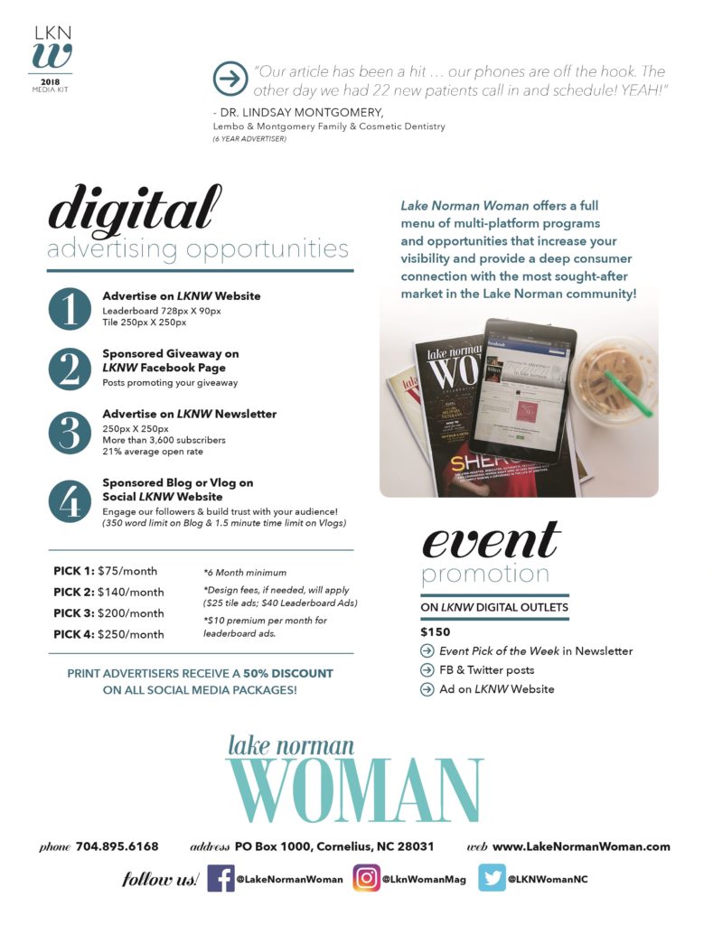 Digital Media Options - Lake Norman Woman Magazine